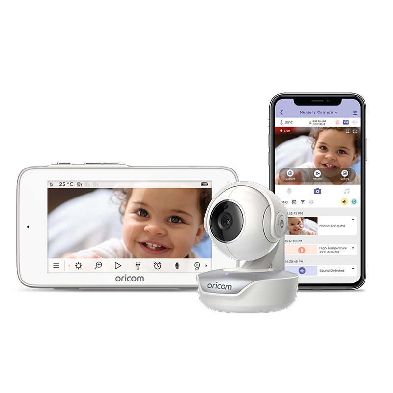 Oricom OBH36T 5” Smart HD Touchscreen Nursery Pal Premium Baby Monitor ...