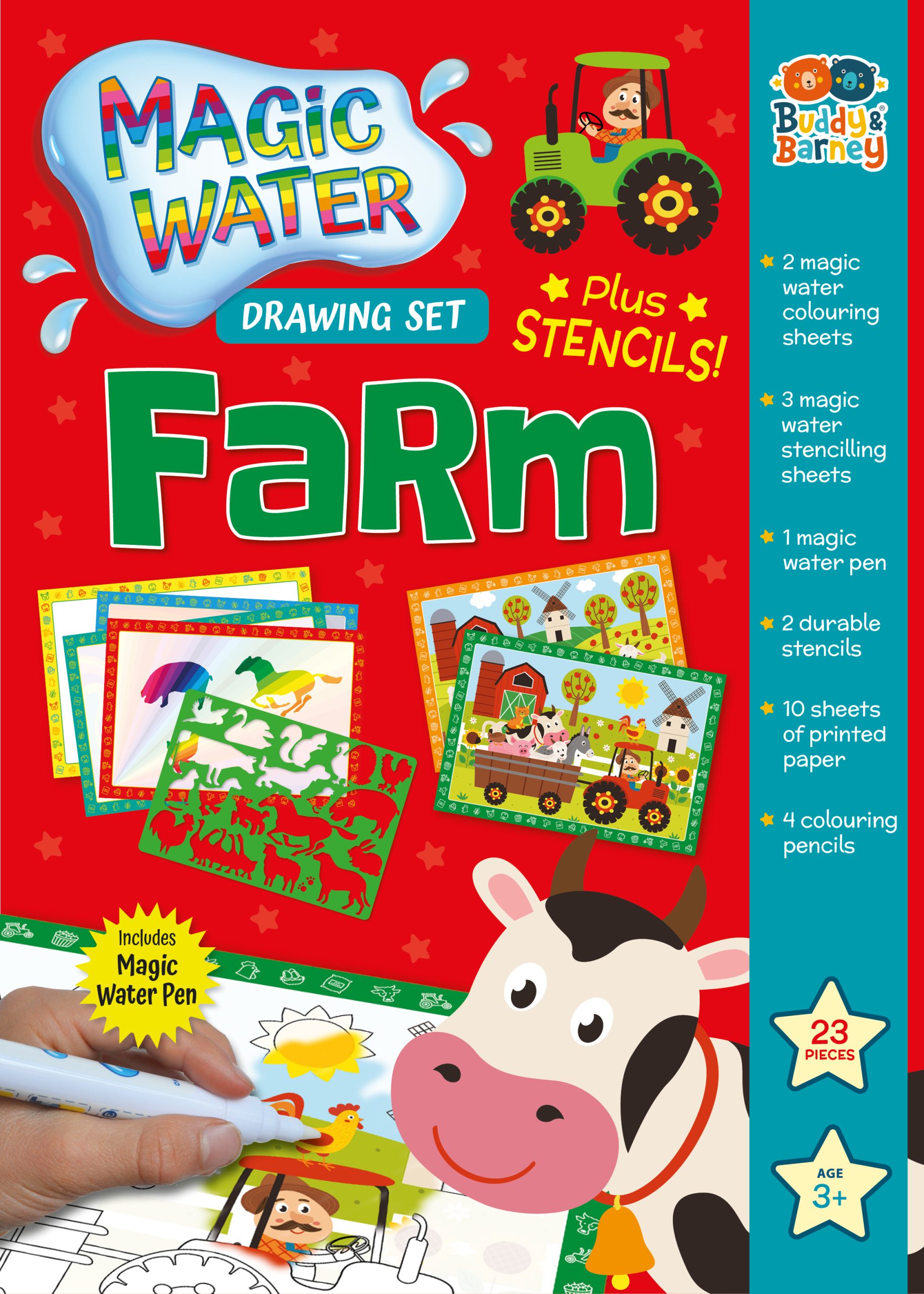 Buddy & Barney Water Magic Drawing Set Farm | babaloo