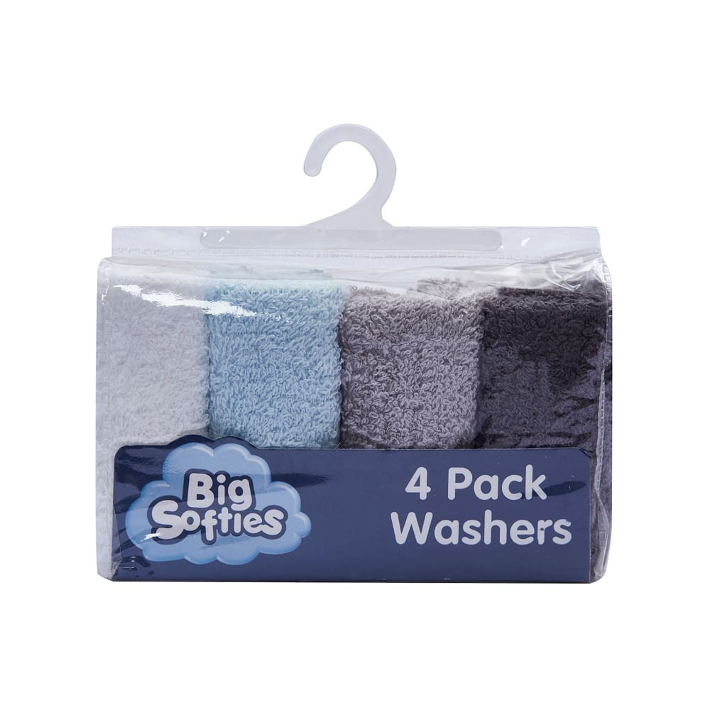 Big Softies 4 Pack Cotton Washers | babaloo
