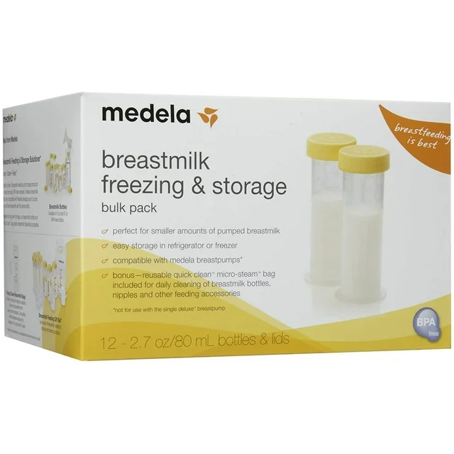 Medela Breastmilk Storage & Freezing Containers 80ml 12pk | babaloo
