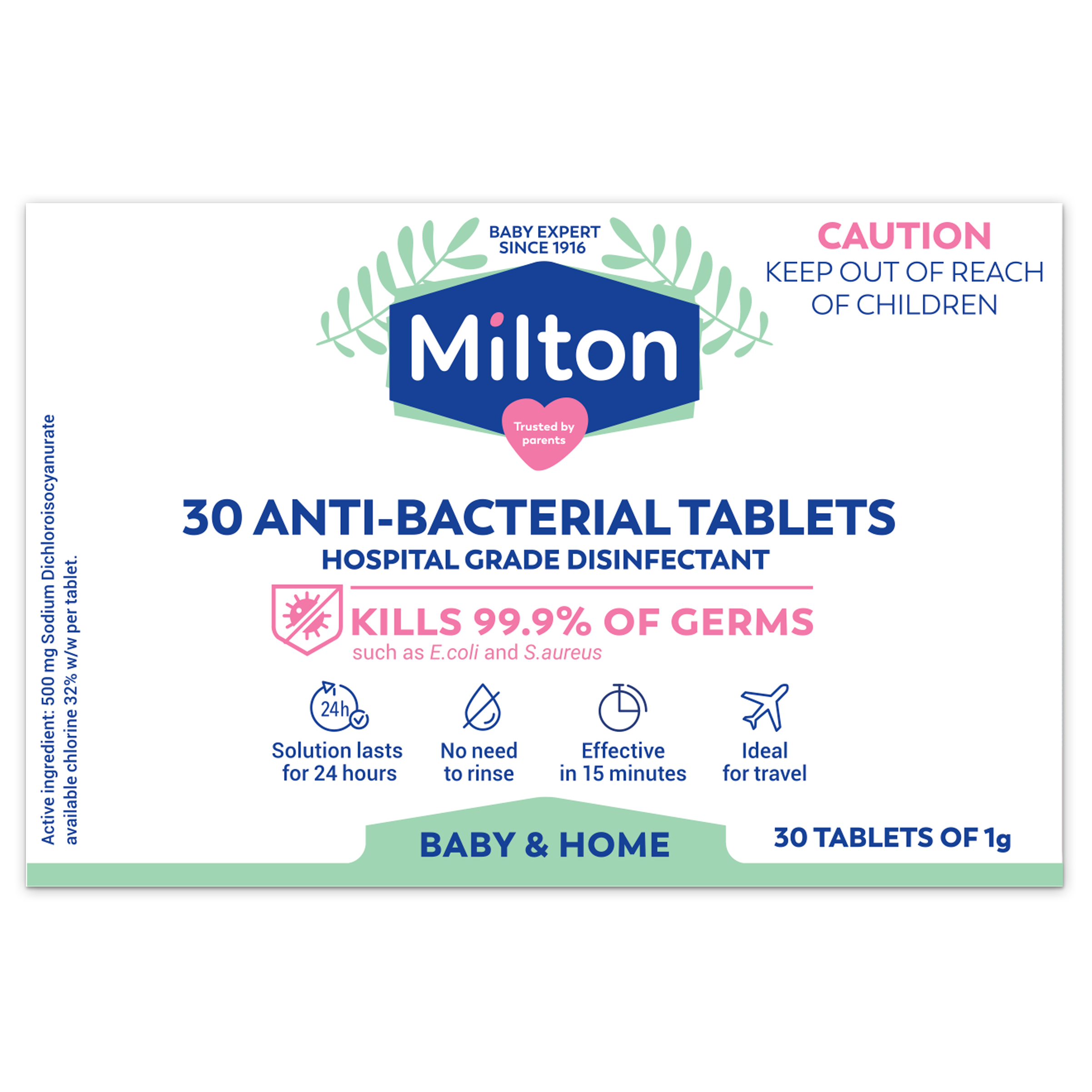 Milton Antibacterial Tablets 30pk | babaloo